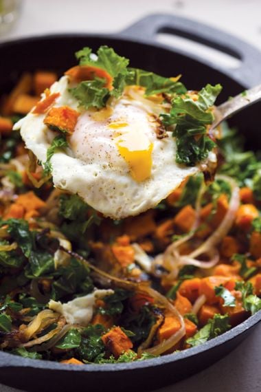 Sweet Potato, Red Onion, and Kale Hash - alive magazine