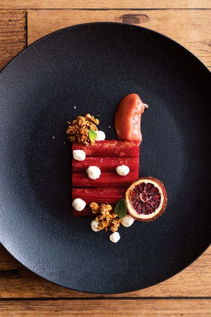 Poached Rhubarb with Cinnamon, Mint, and Ginger - alive magazine