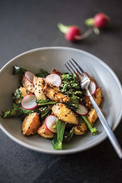 Warm Turnip Salad with Miso, Ginger, and Garlic Dressing - alive magazine