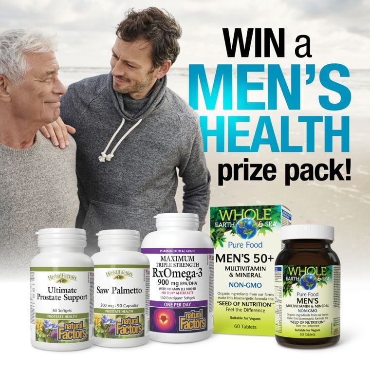 Win a Natural Factors Men’s Health Prize Pack! - alive magazine