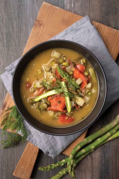 Salmon Chowder with Dill and Asparagus - alive magazine